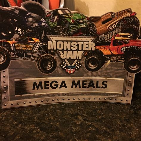 Monster Jam Mega Meals Sign Perfect For Your Party