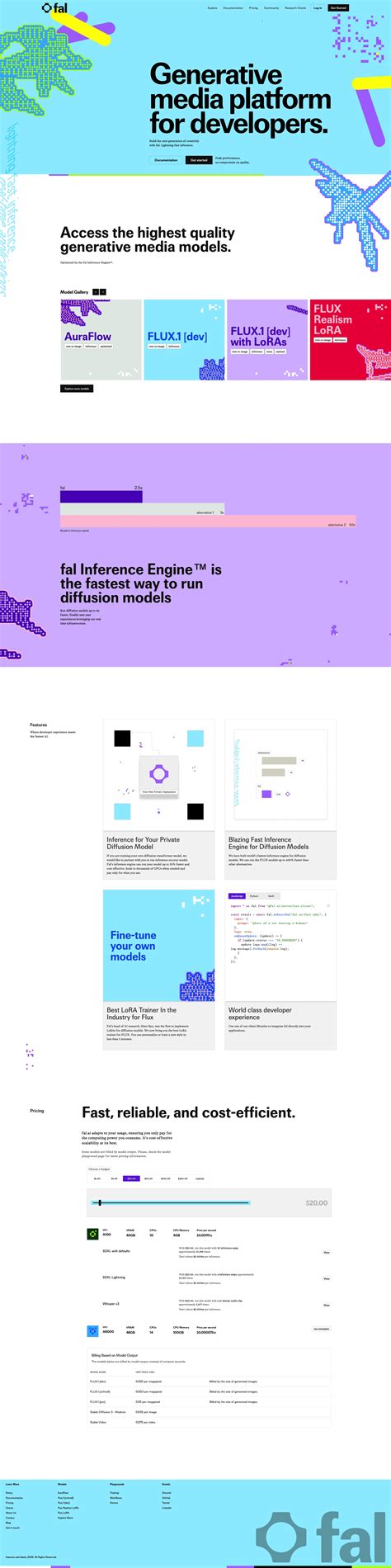 fal ai website design lapa ninja