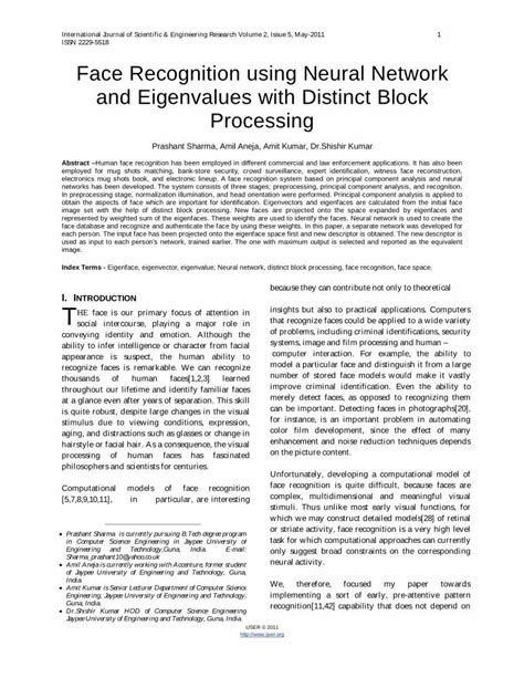 pdf face recognition using neural network and … face recognition
