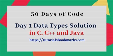Day 1 Data Types Hackerrank Solution In C 30 Days Of Code