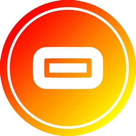 Subtraction Symbol Circular In Hot Gradient Spectrum 10267078 Vector