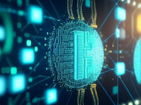 Premium Ai Image Blockchain Concept Big Data Binary Code And Future