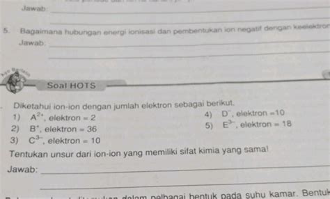 Jawab 5 Bagaimana Hubungan Energi Ionisasi Studyx