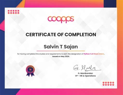 Salvin T Sajan On Linkedin Thrilled To Share That Ive Earned My Certification In Python Full