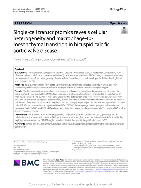 Pdf Single Cell Transcriptomics Reveals Cellular Heterogeneity And Macrophage To Mesenchymal