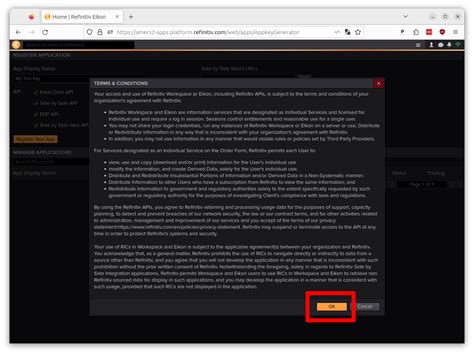 Creating An Application Key — Refinitiv Data Python Cookbook Documentation