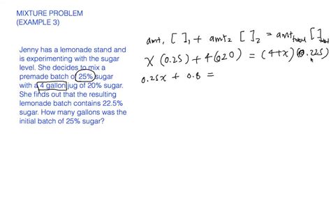 Mixture Problems Example 1 Numerade