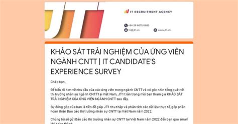 Ngan Pham Nancy On Linkedin KhẢo SÁt TrẢi NghiỆm CỦa Ứng ViÊn NgÀnh Cntt It Candidates