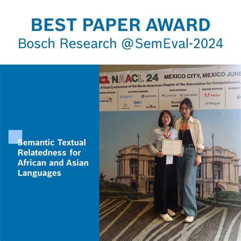 Bosch Center For Artificial Intelligence Bcai On Linkedin Semeval2024 Ai Bcai Boschresearch