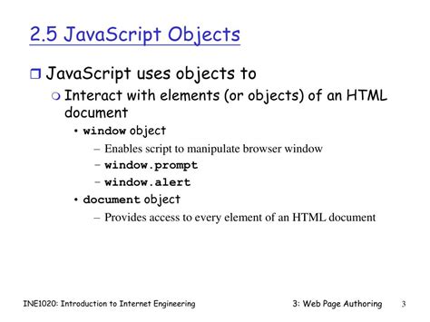 Ppt Lecture 6 Introduction To Javascript Ii Powerpoint Presentation