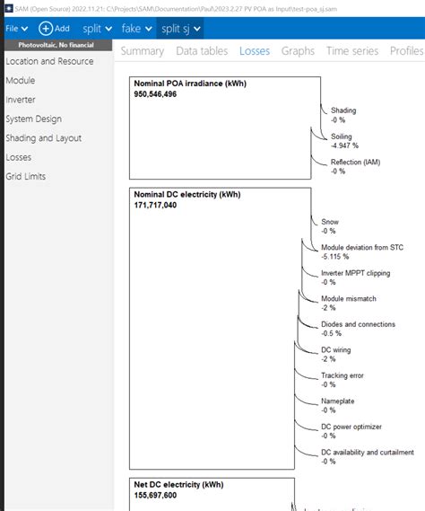 Poa Reference Cell Without Pressure Column Loss Diagram · Issue 1366 · Nrel Sam · Github