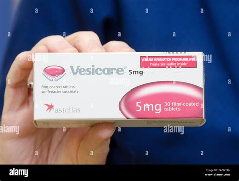 Pack Of Vesicare Solifenacin Tablets A Drug Used To Treat Overactive Bladder And Is Thus A