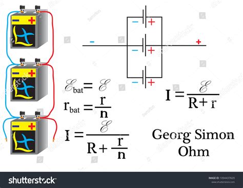 Vektor Stok Electrical Scheme Parallel Connection Current Source Tanpa