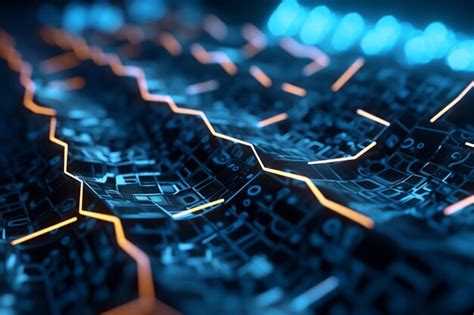 A Close Up View Of A Computer Screen 3d Rendering Premium Ai