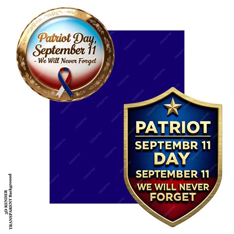 Patriot Day HD 4K with white transparent background | Premium AI ...