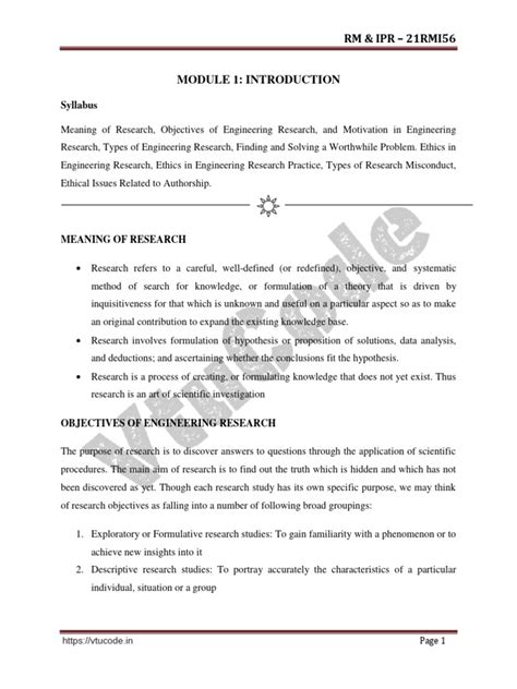vtucode in module 1 rm 2021 scheme 5th semester pdf hypothesis