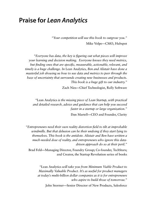 Solution Lean Analytics Use Data To Build A Better Startup Faster