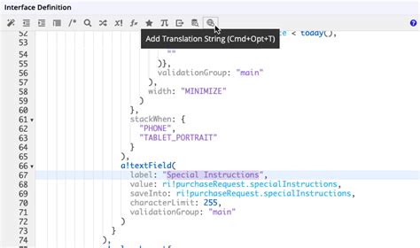 Translation Set Object Interfaces