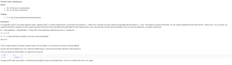 Solved Function Name Massvigenere M×n Cell Array Of