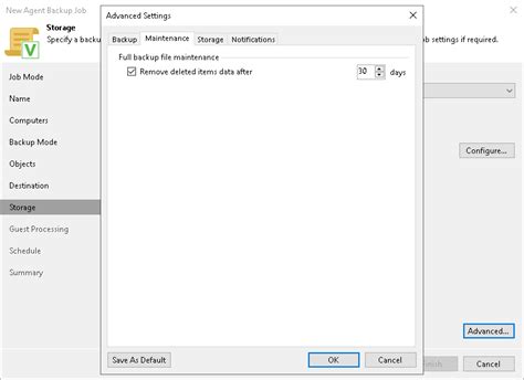 Maintenance Settings Veeam Agent Management Guide