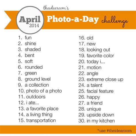 April Photo A Day Challenge 2014 The Idea Room