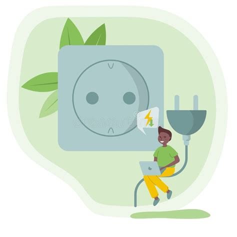 Characters Reduce Energy Consumption At Home People Unplug Appliances Power Save Concept