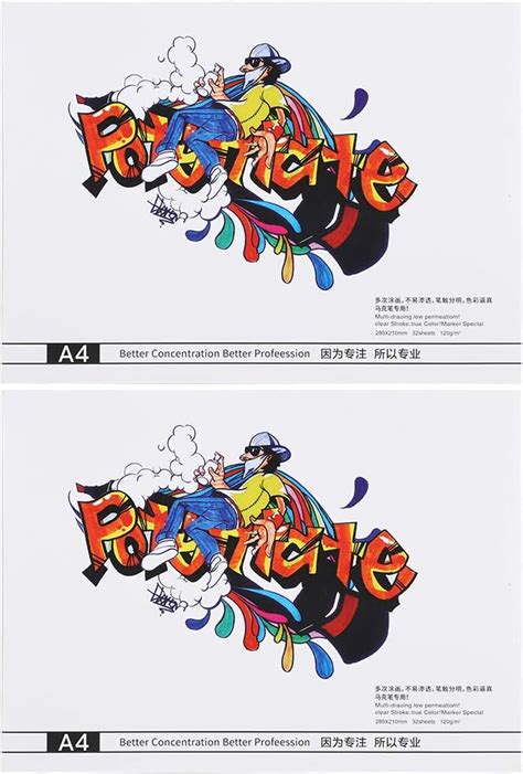 2pcs A4 Sketch Marker Paper Pad Bleedproof Artist Drawing Paper Marker Pads Art Sketchbook