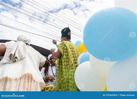 Candomble People Are Seen During The Religious Celebrations Of Bembe Do