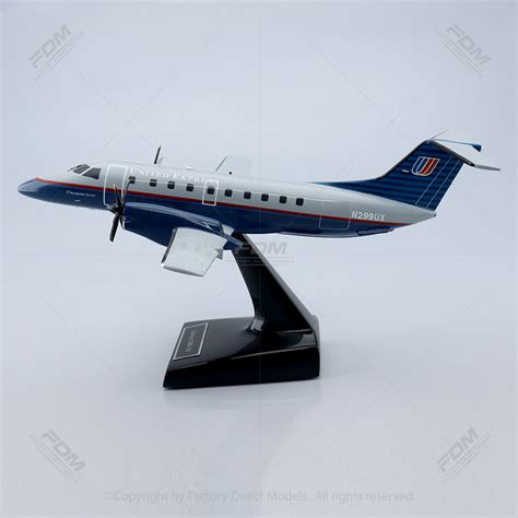 Handcrafted Custom Embraer Emb 120er Brasilia Wooden Model N299ux
