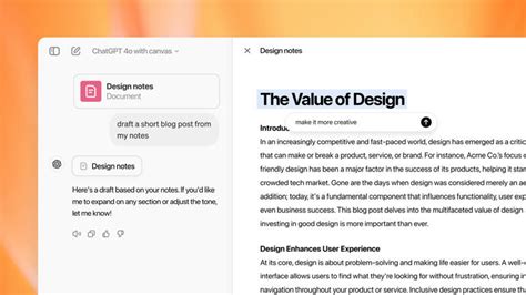 Openai Rolls Out Canvas Its Newest Chatgpt Interface