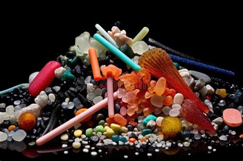 Microplastics In Different Stages Of Degradation Under Magnification