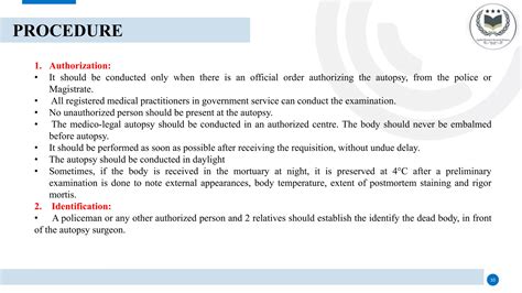 Post Mortem Examination PPTX First Aid Injuries
