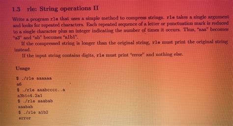 Solved 13 Rle String Operations Ii Write A Program Rle