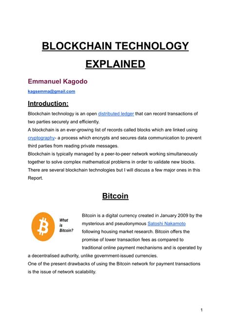 Pdf Blockchain Technology Explained Introduction