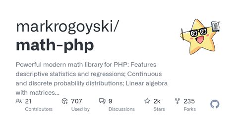 GitHub Markrogoyski Math Php Powerful Modern Math Library For PHP Features Descriptive