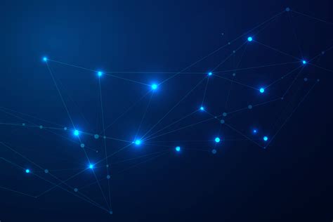 Glowing Dots And Connecting Lines On Blue Gradient 1107991 Vector Art At Vecteezy