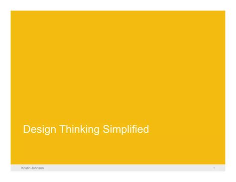 Design Thinking Simplified Pdf