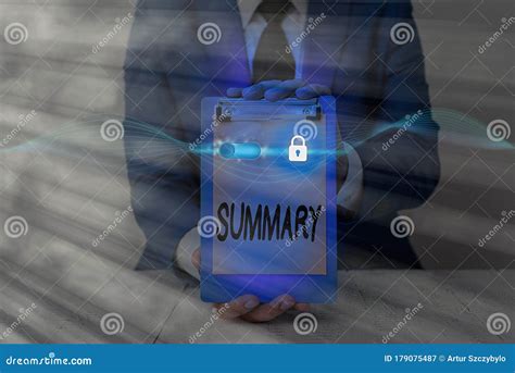 Word Writing Text Summary Business Concept For A Brief Statement Or Account Of The Main Points