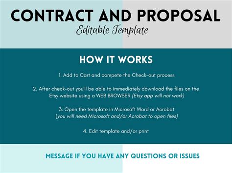Contract Template Printable Proposal And Contract Form Business Form Template Contract