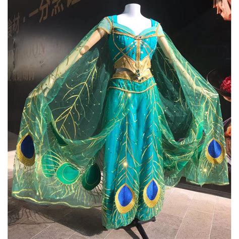 P076 Jasmine Costume Movie Cosplay Princess Party Long Sleeves Custom