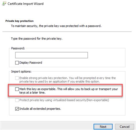 Transfer Certificates With Private Key If Private Key Cannot Be