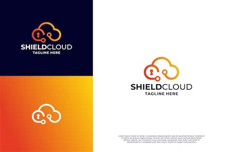 Premium Vector Data Security Cloud Storage Logo Design