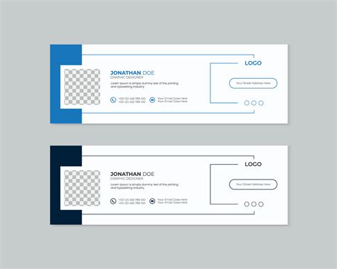 Creative Email Signature Layout Vector Art At Vecteezy