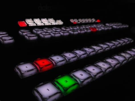 Premium Photo A Red Button In The Middle Of A Keyboard