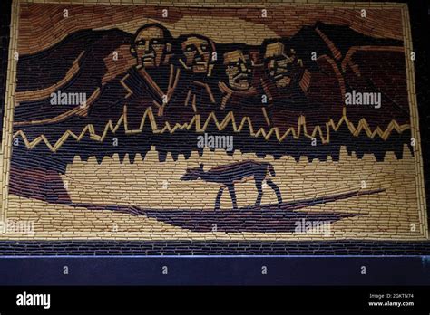 The Details Of Mural And Designs Made By Corns Decorating The Interior