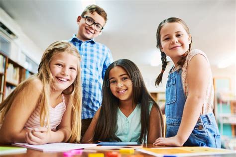 We Are The Top Students In The Class Portrait Of A Group Of Cheerful