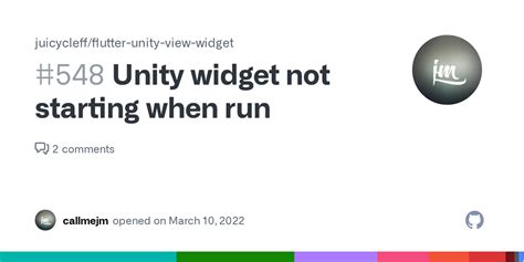 Unity Widget Not Starting When Run Issue 548 Juicycleff Flutter