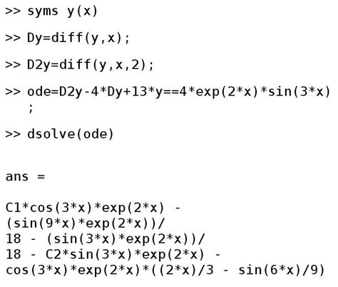 using the dsolve command in maple determine the differential quizlet
