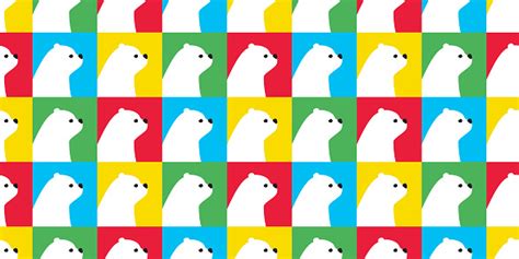 곰 극지 원활한 패턴 벡터 체크 테디 만화 Cmyk Rgb Rasta 컬러 타일 배경 선물 포장지 반복 벽지 스카프 고립 낙서 그림 디자인 꿀에 대한 스톡 벡터 아트 및