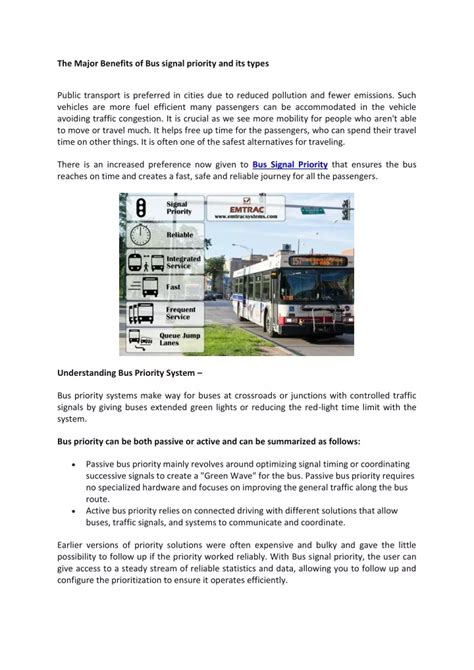 Ppt The Major Benefits Of Bus Signal Priority And Its Types Powerpoint Presentation Id11781577
